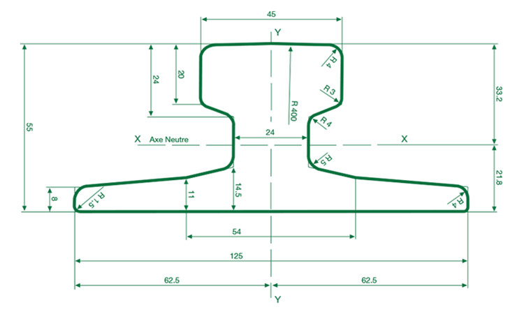 DIN 536 A45 Crane Rail-Steel Rail-Maanshan Kingrail Technology Co.,ltd