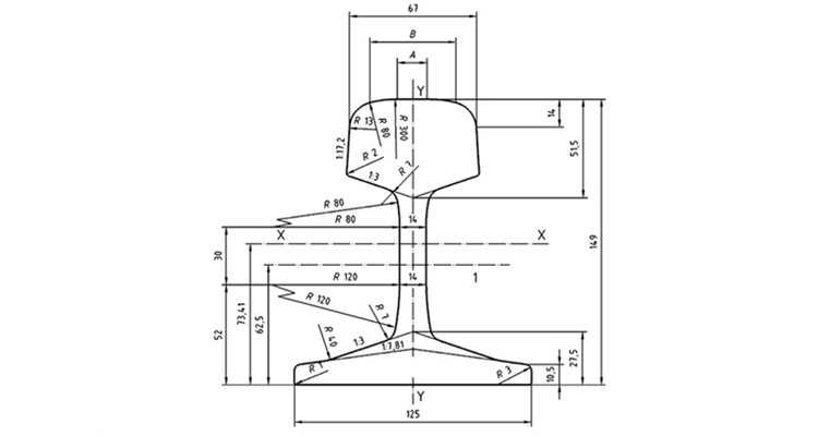R260 R350HT Material 49E2 Rail-Steel Rail-Maanshan Kingrail Technology ...